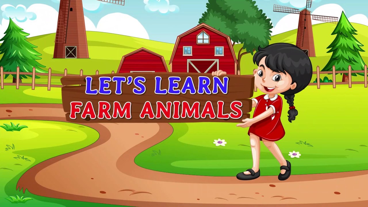 Farm Animals Names and Sounds for Kids to Learn | Learning Farm Animal ...