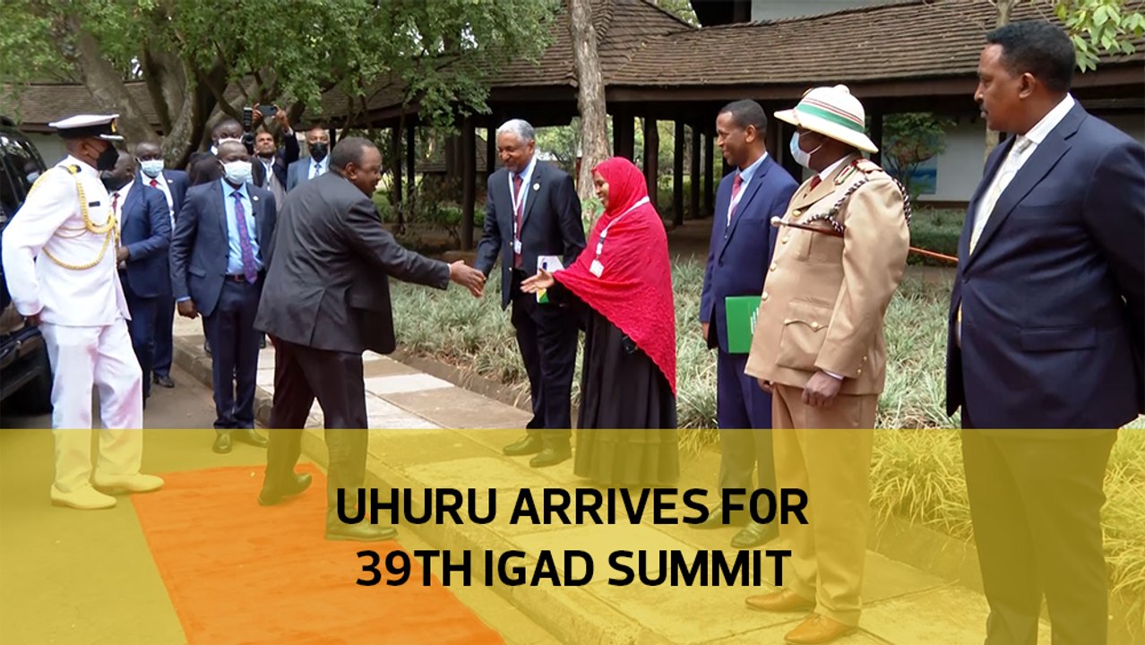 Uhuru arrives for 39th IGAD Summit - video Dailymotion
