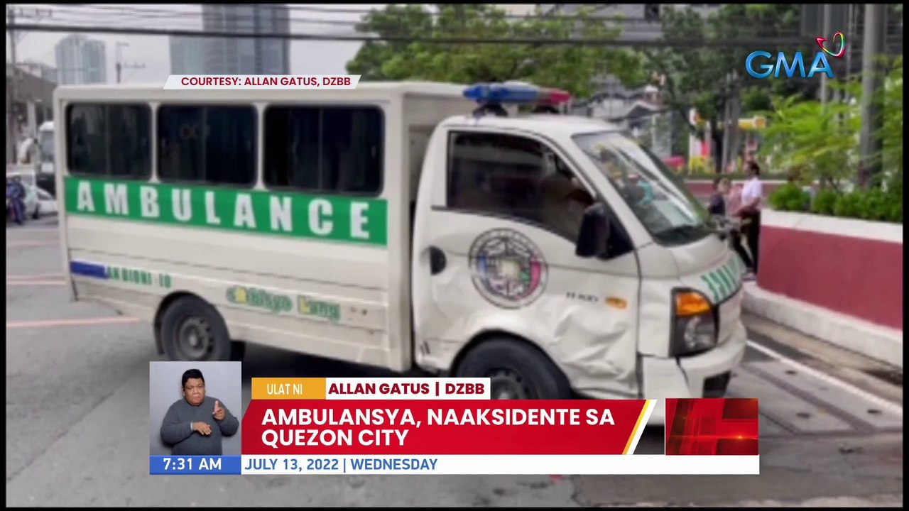 Ambulansya, naaksidente sa Quezon City | UB - video Dailymotion