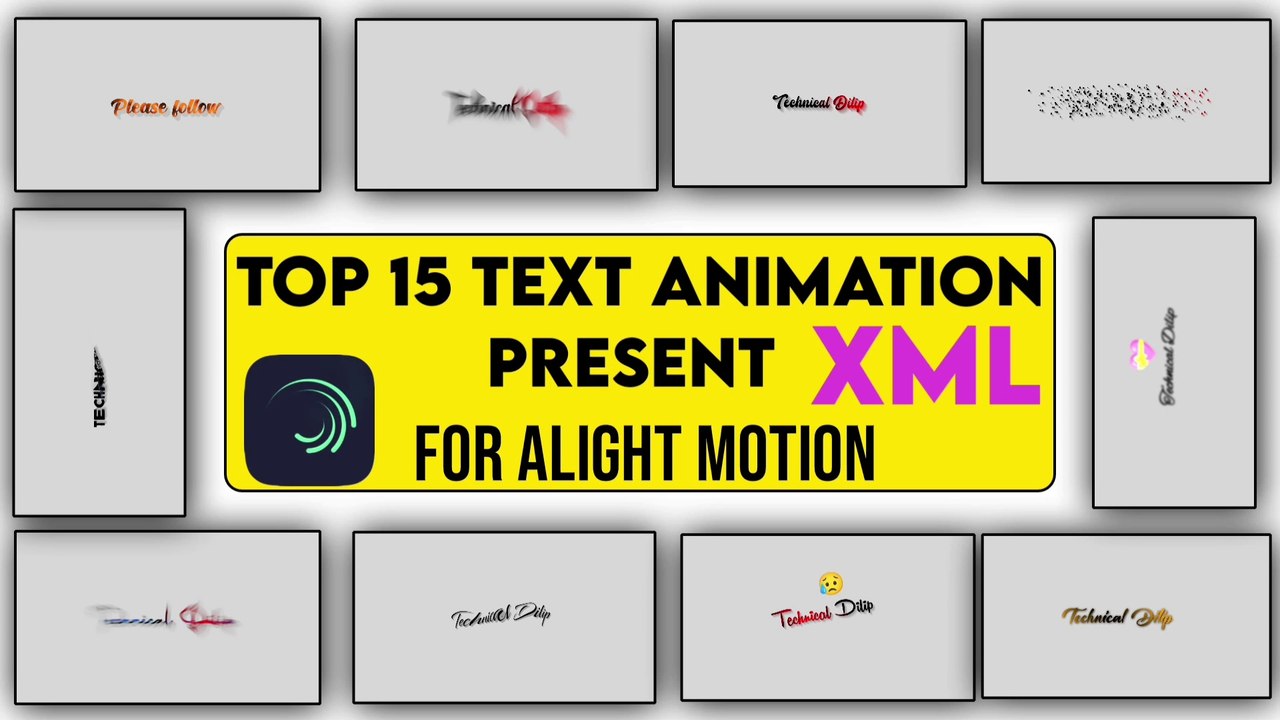 Top 15 text animation present link/ text animation alight motion preset XML - video Dailymotion