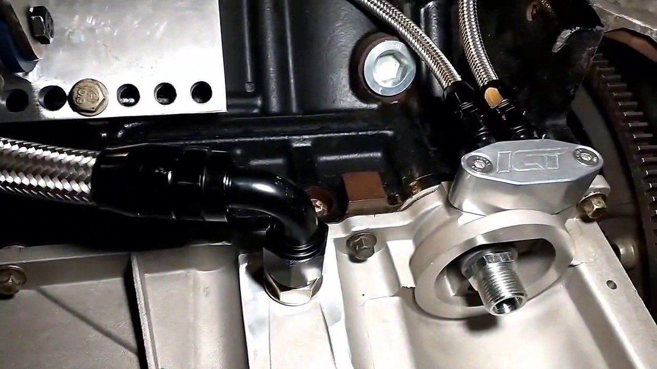 Installing the Oil Feed and Return Lines on the Twin Turbo LS Swapped ...