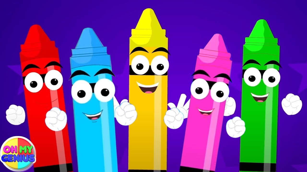 Five Little Crayons + More Preschool Nursery Rhymes And Children Songs ...
