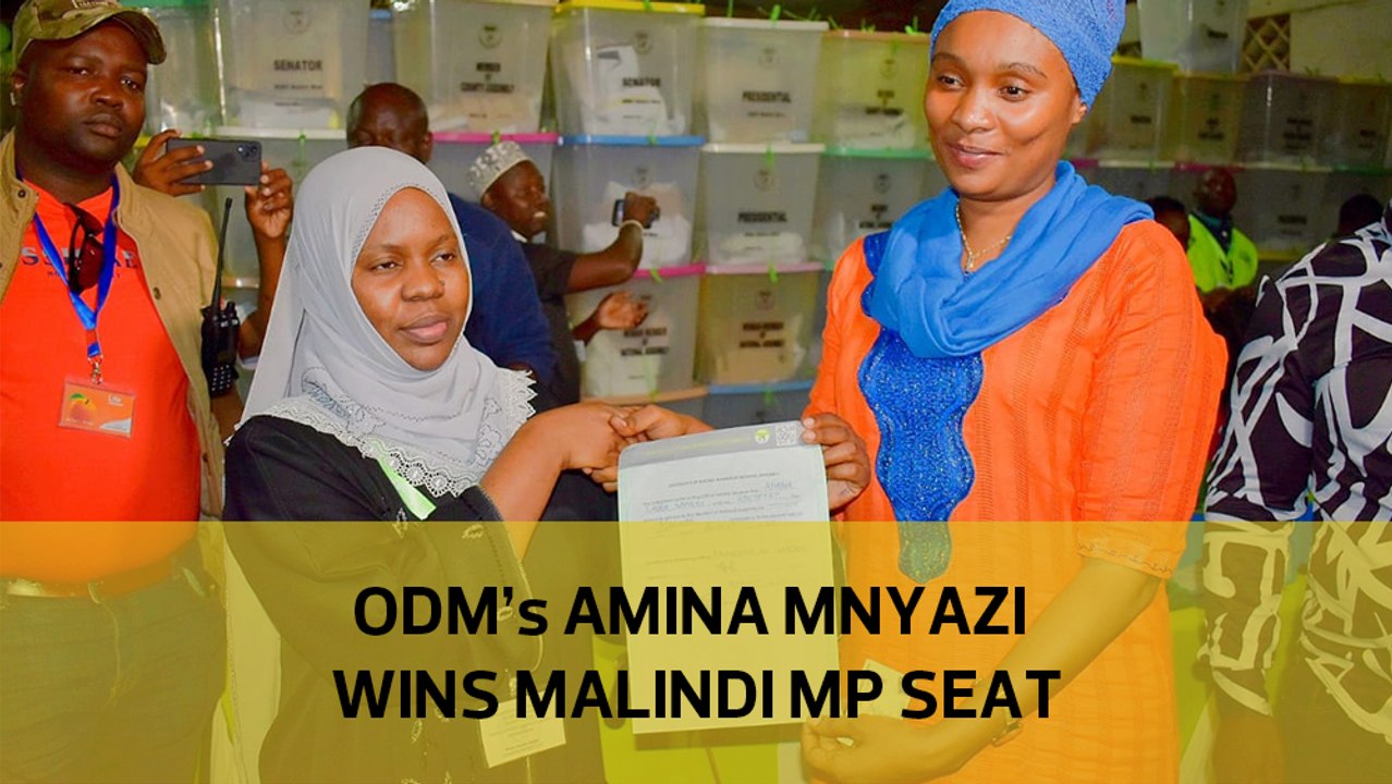 ODM's Amina Mnyazi wins Malindi MP seat - video Dailymotion