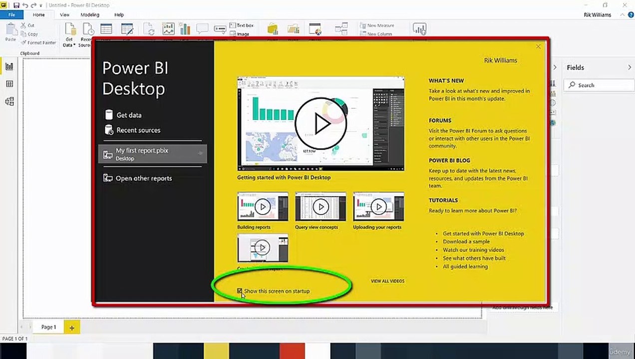 Exploring Power BI Desktop Interface - video Dailymotion