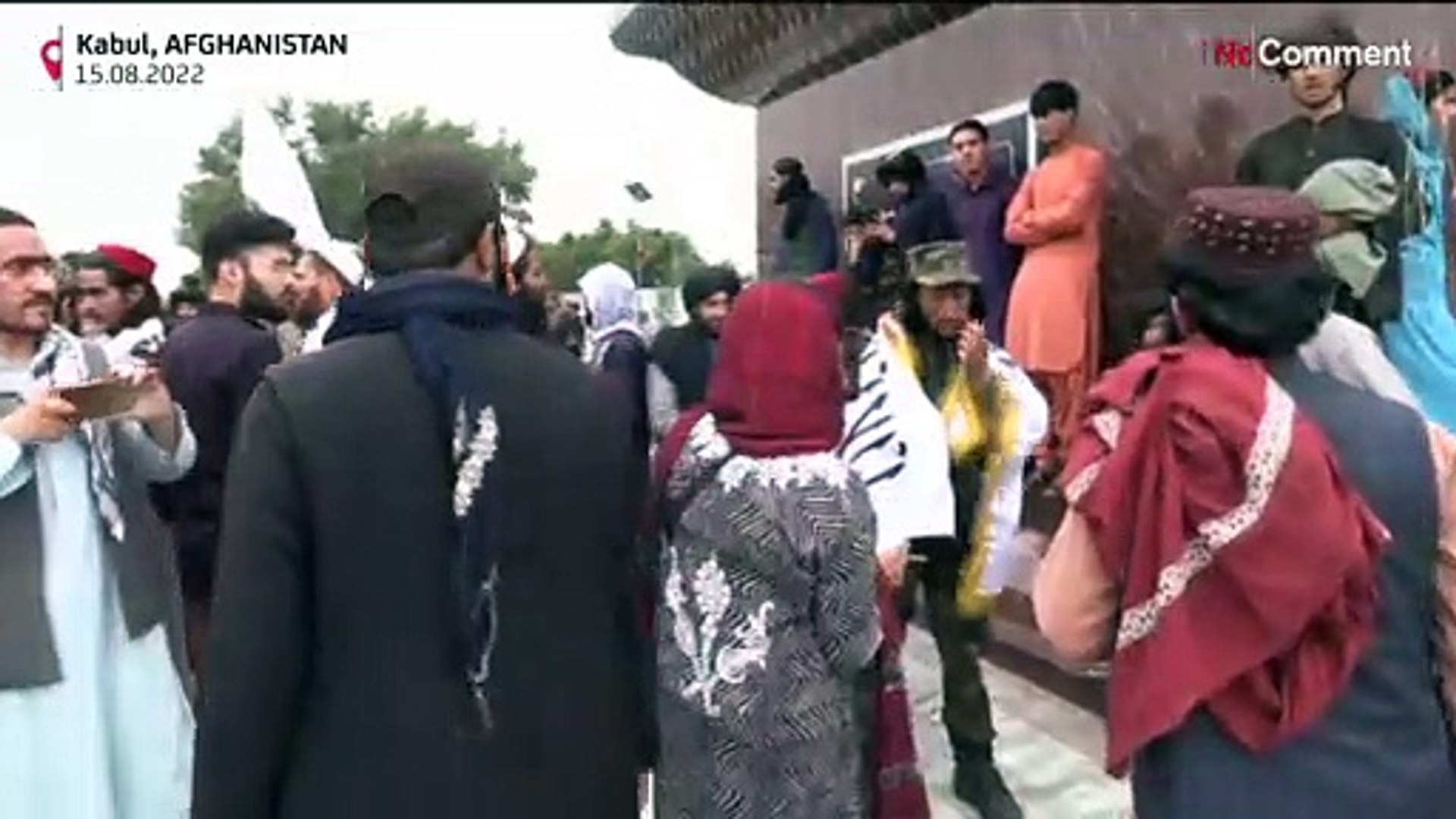 Rally in Kabul as Taliban mark first year in power