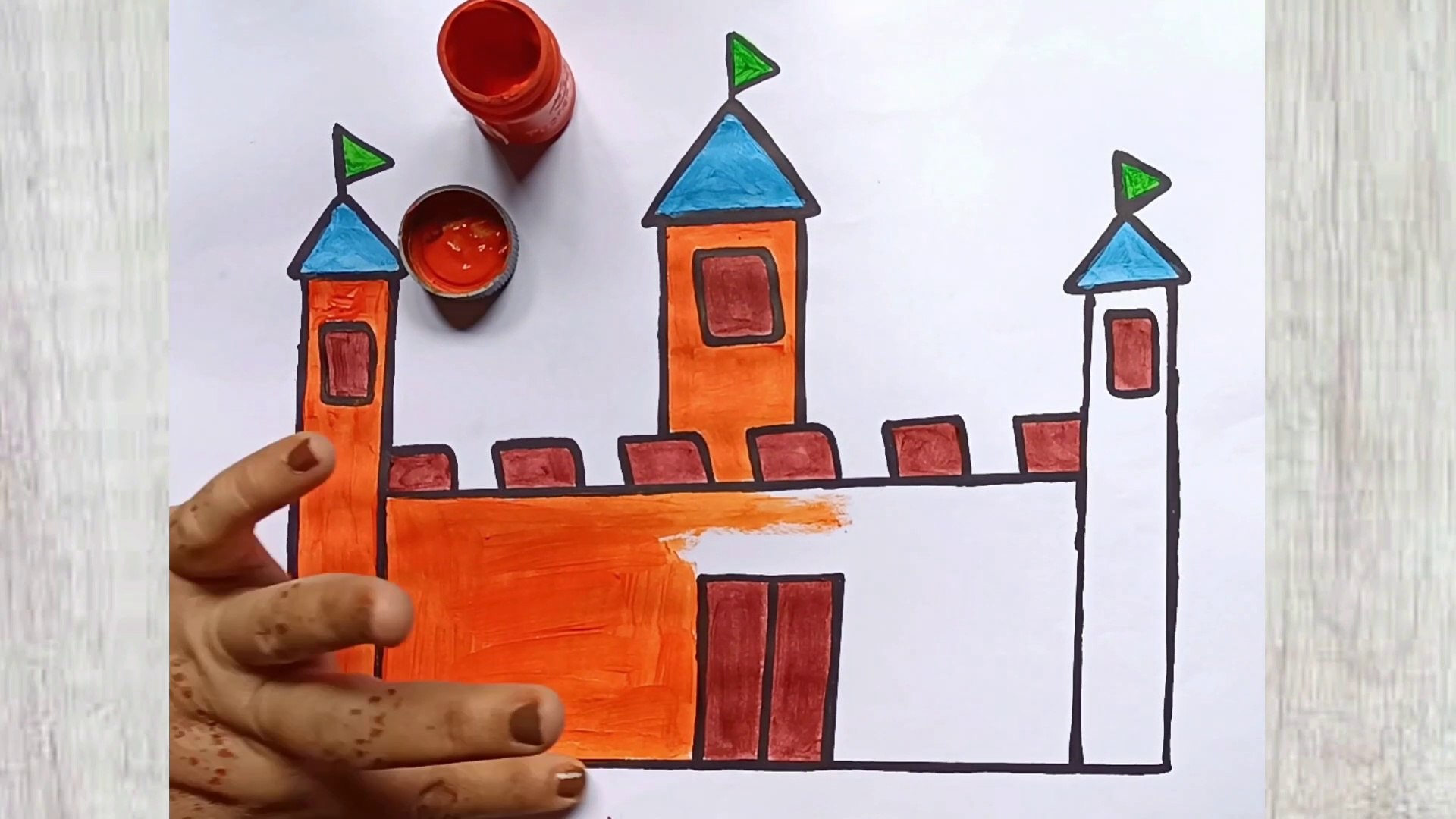 How To Draw Castle For Kids Easy Drawings Castle