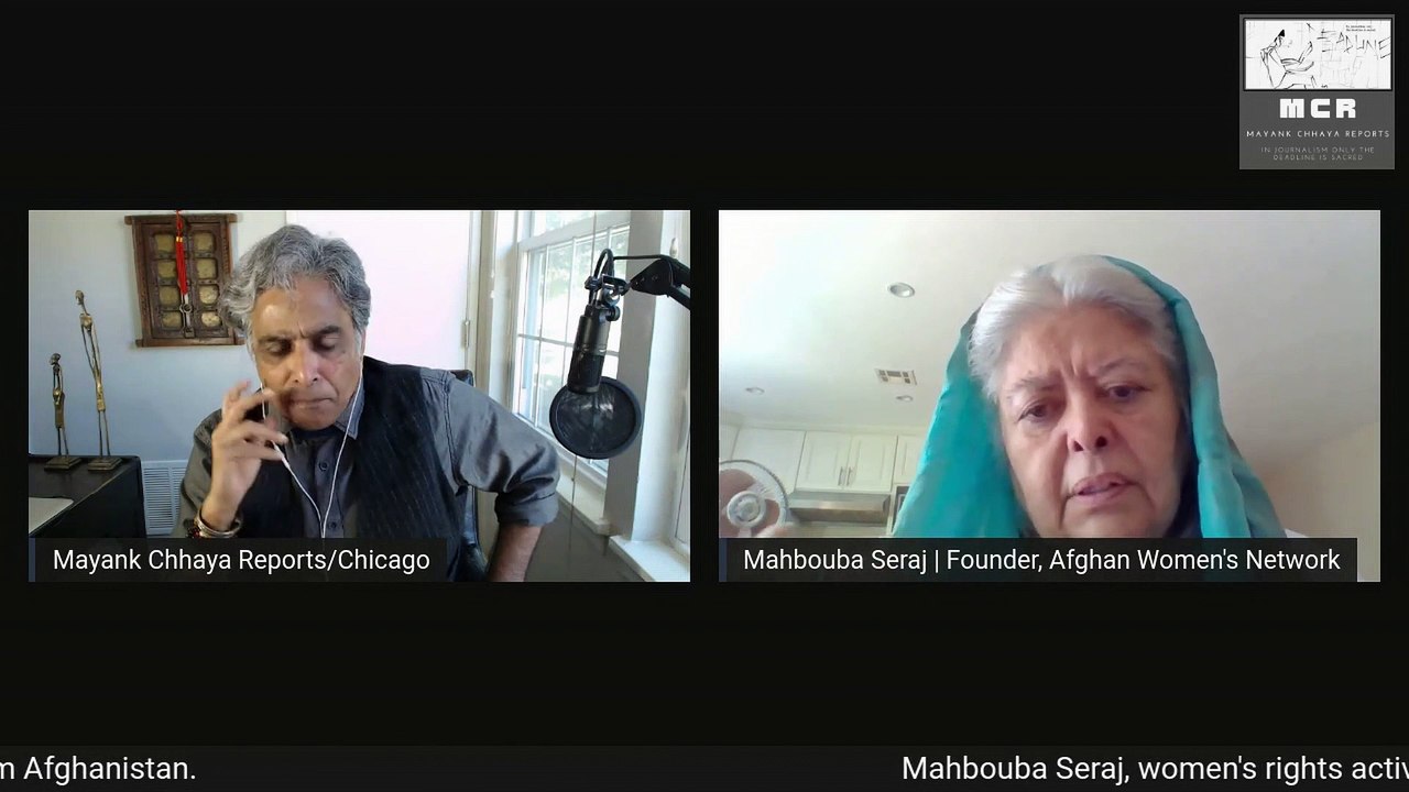 Mahbouba Seraj, founder of Afghan Women’s Network, speaks with Mayank ...