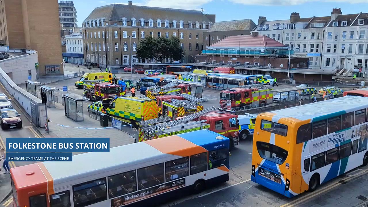 Folkestone bus station crash