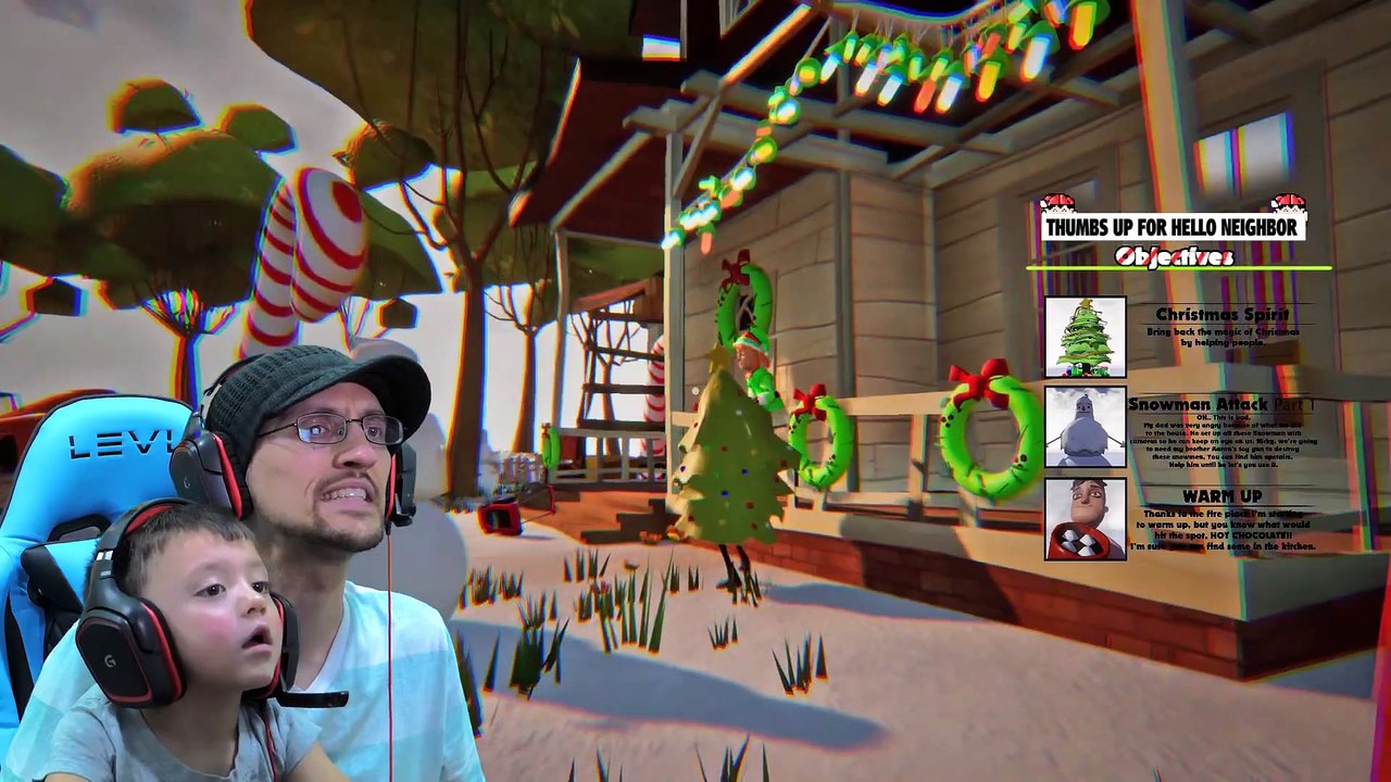 HELLO NEIGHBOR CHRISTMAS MOD! Snowmen in APRIL- Amazing Frog Teleport ...