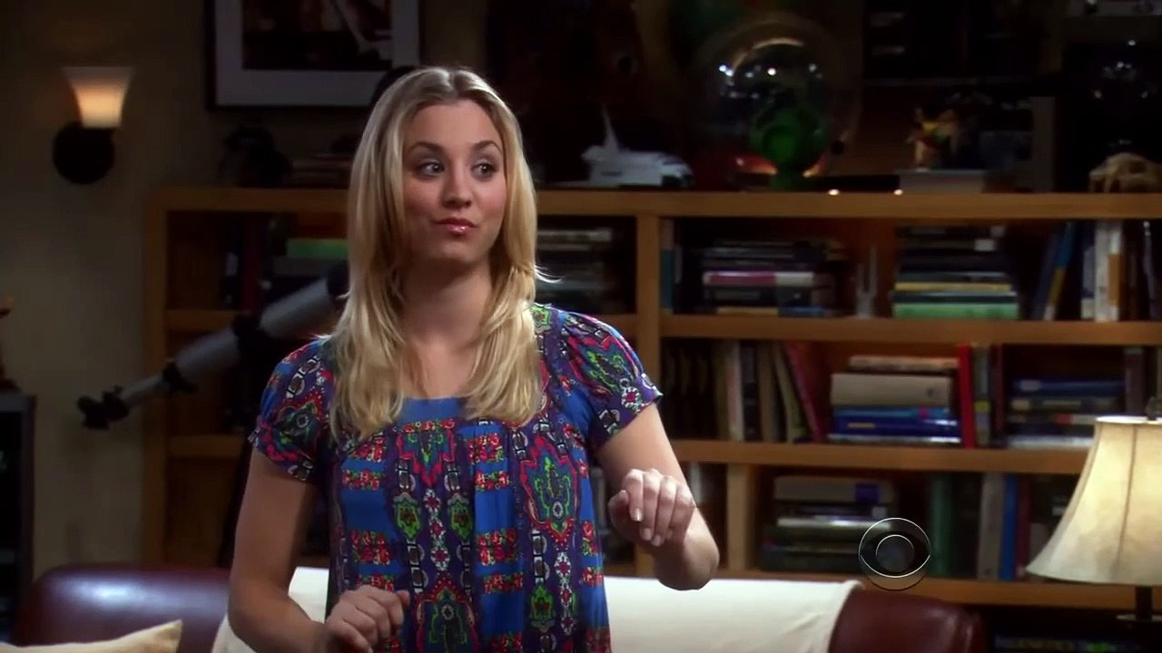 Penny accidentally shoots Sheldon's beloved sofa cushion with a ...