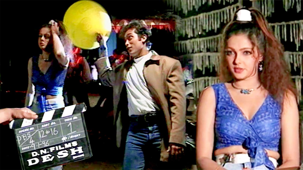 Mamta Kulkarni & Puru Raaj Kumar Shooting For ‘Desh’ Movie (1996 ...