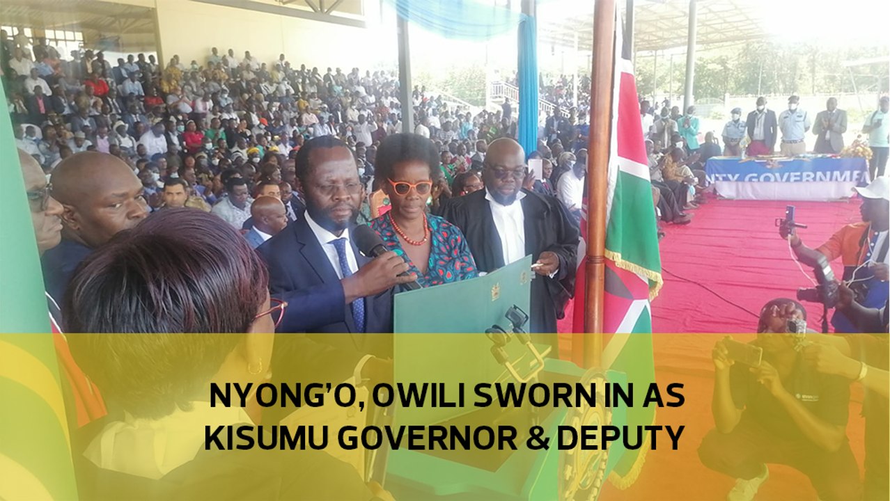 Nyong'o, Owili sworn in as Kisumu governor and deputy - video Dailymotion