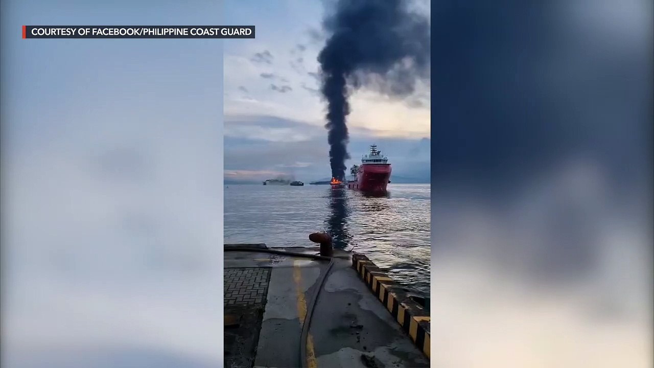 RoRo vessel catches fire in Batangas - video Dailymotion