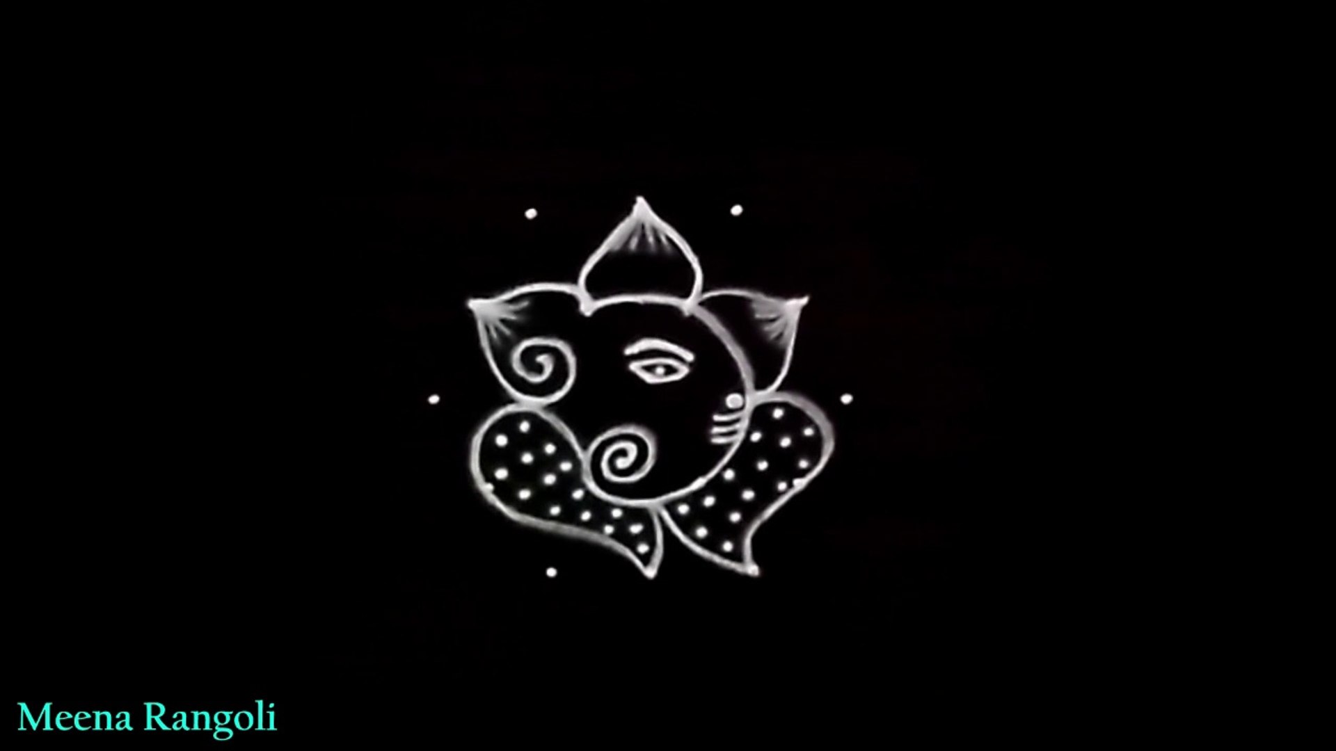 Simple Ganesh Rangoli Designs