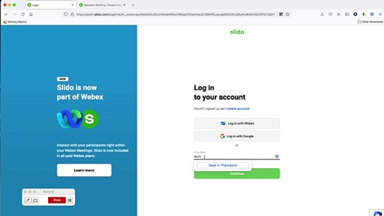 Slido demo - Admin view - video Dailymotion