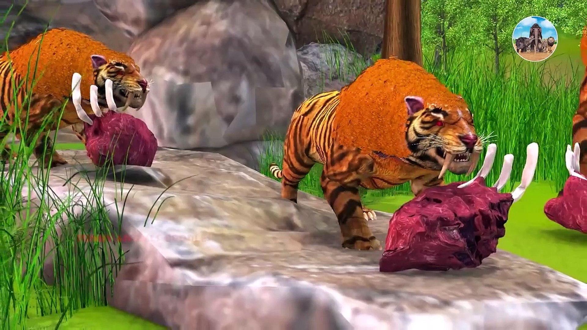 Saber Tooth Tiger Vs Wolf