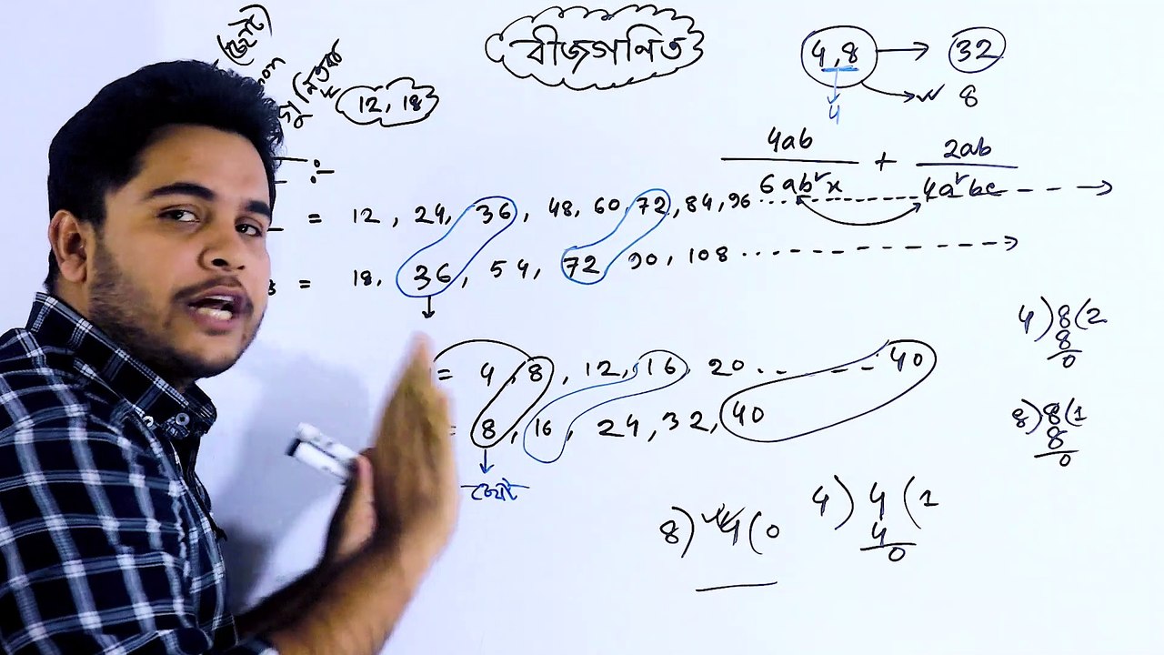 04 বীজগণিত (Algebra) | লসাগু গসাগু নির্ণয়ের সেরা পদ্ধতি | Class 6 to ...