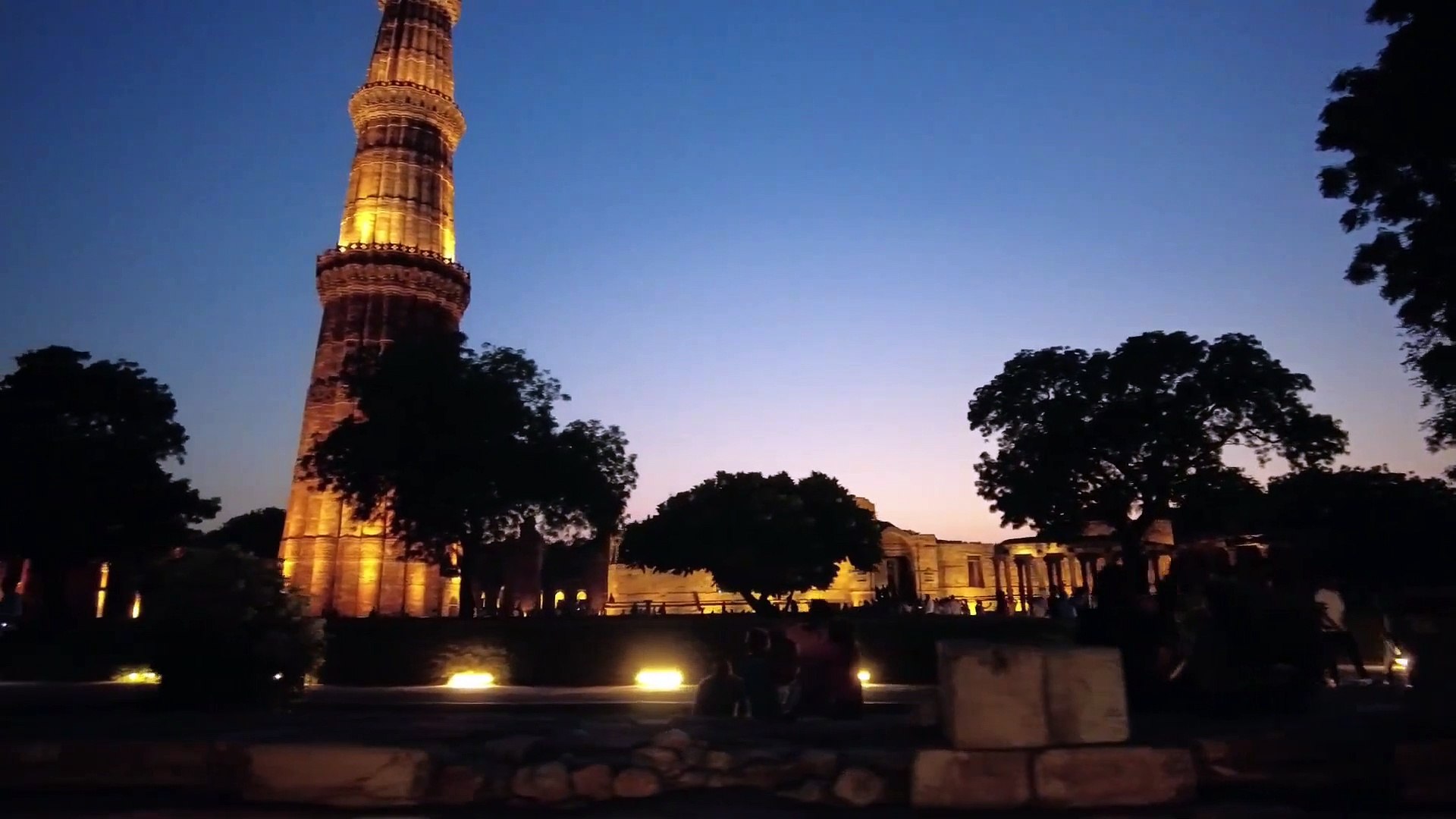 Qutub Minar At Night
