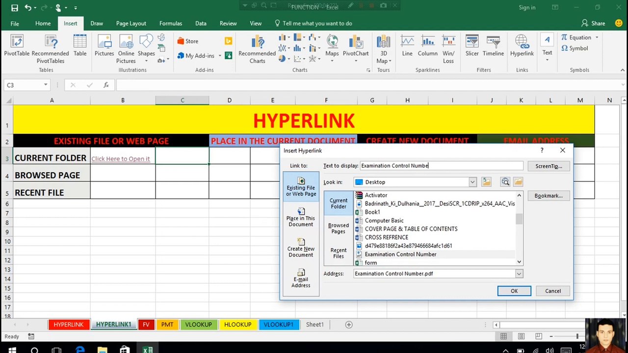 Excel_Hyperlink_Hindi_Part1 - video Dailymotion