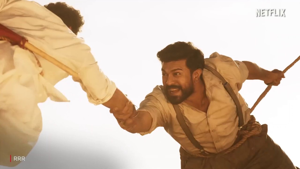 Ram Charan and Jr NTR Meet For The First Time - RRR (Hindi) Movie Scene ...