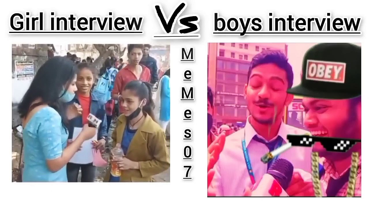 girls interview group boys interview __girls vs boys #memes #girl # ...