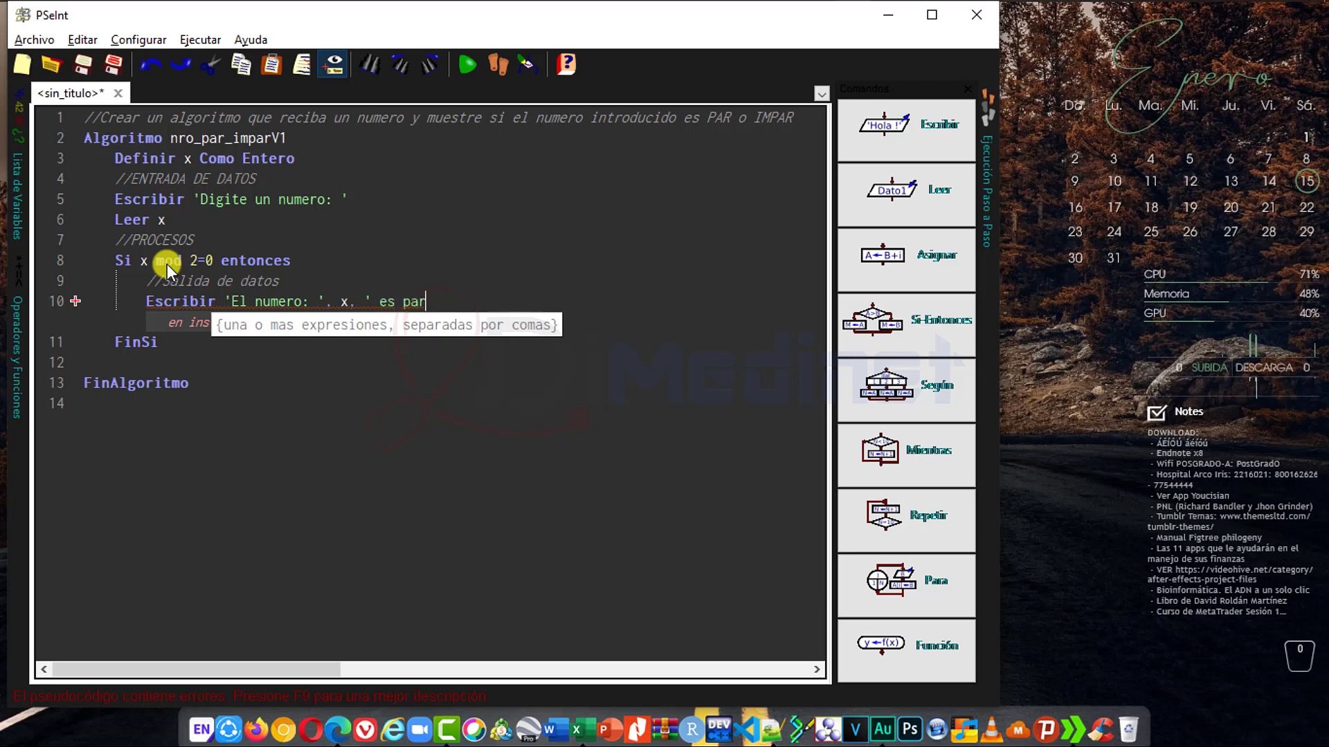 Algoritmos Cmo Saber Si Un Nmero Es Par O Impar Ejercicios De Diagrama