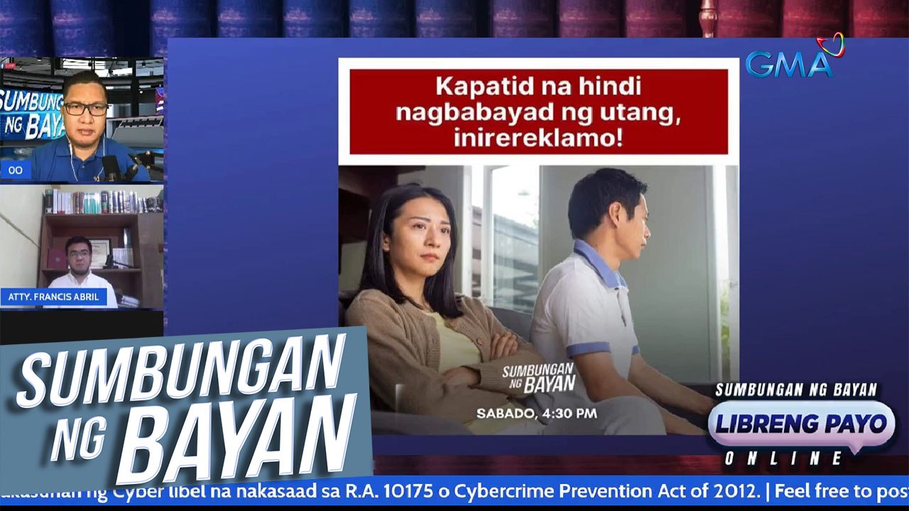 UTANG NG BUNSONG KAPATID, MAY KASULATAN BA NA BABAYARAN? | Sumbungan Ng Bayan - video Dailymotion