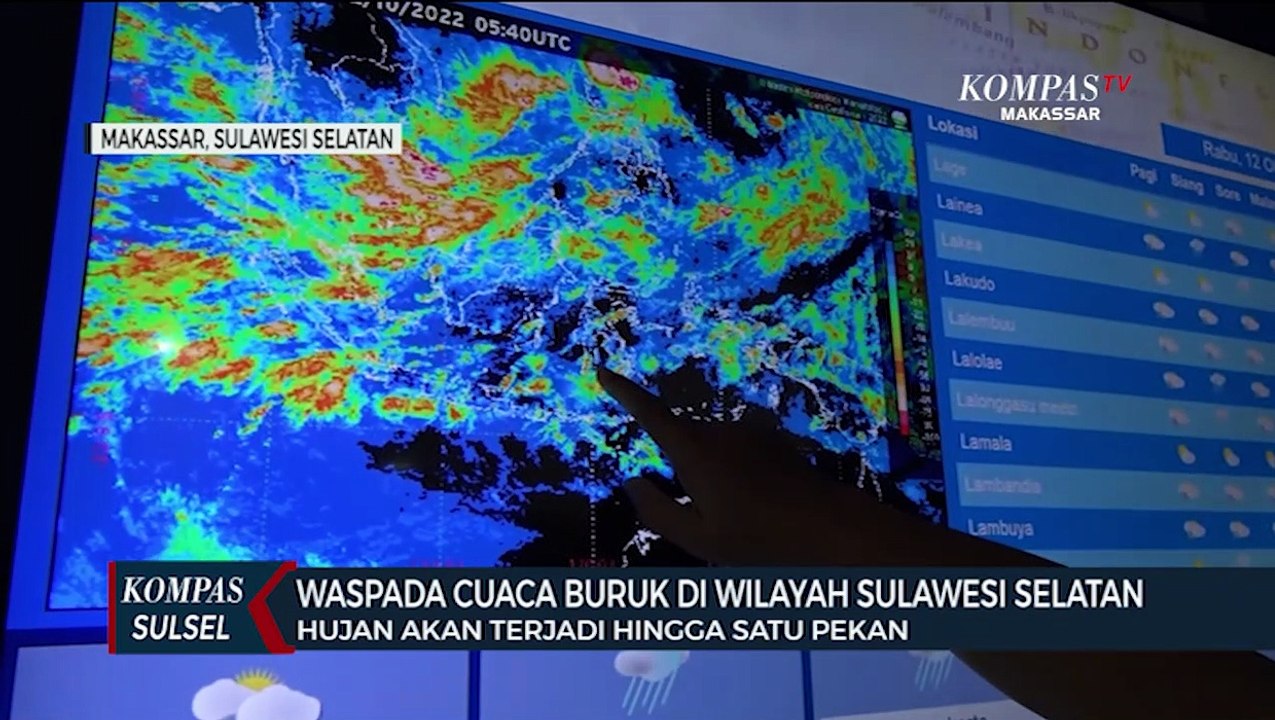 Potensi Cuaca Ekstrem Di Wilayah Sulsel Selama Sepekan Video Dailymotion