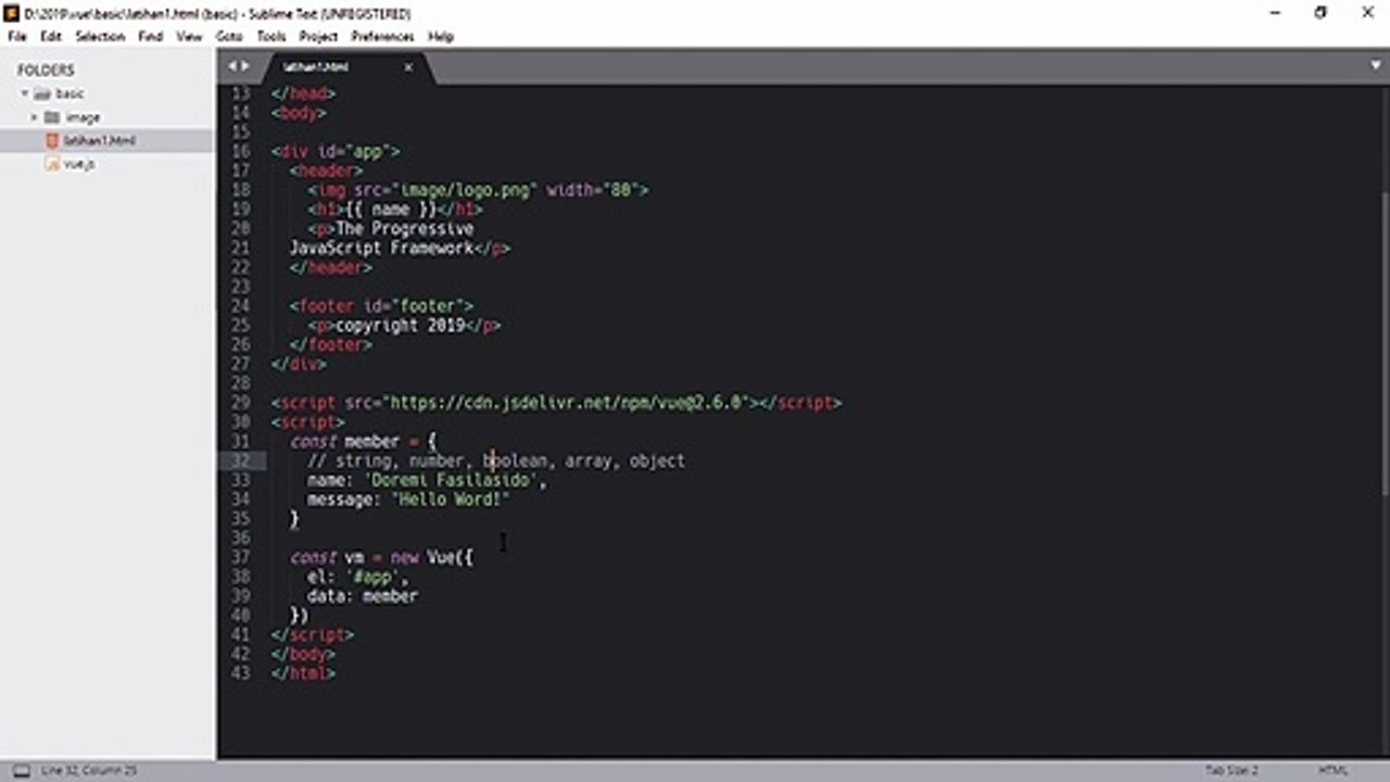 Belajar Vue.js - #9 Binding Expression - video Dailymotion
