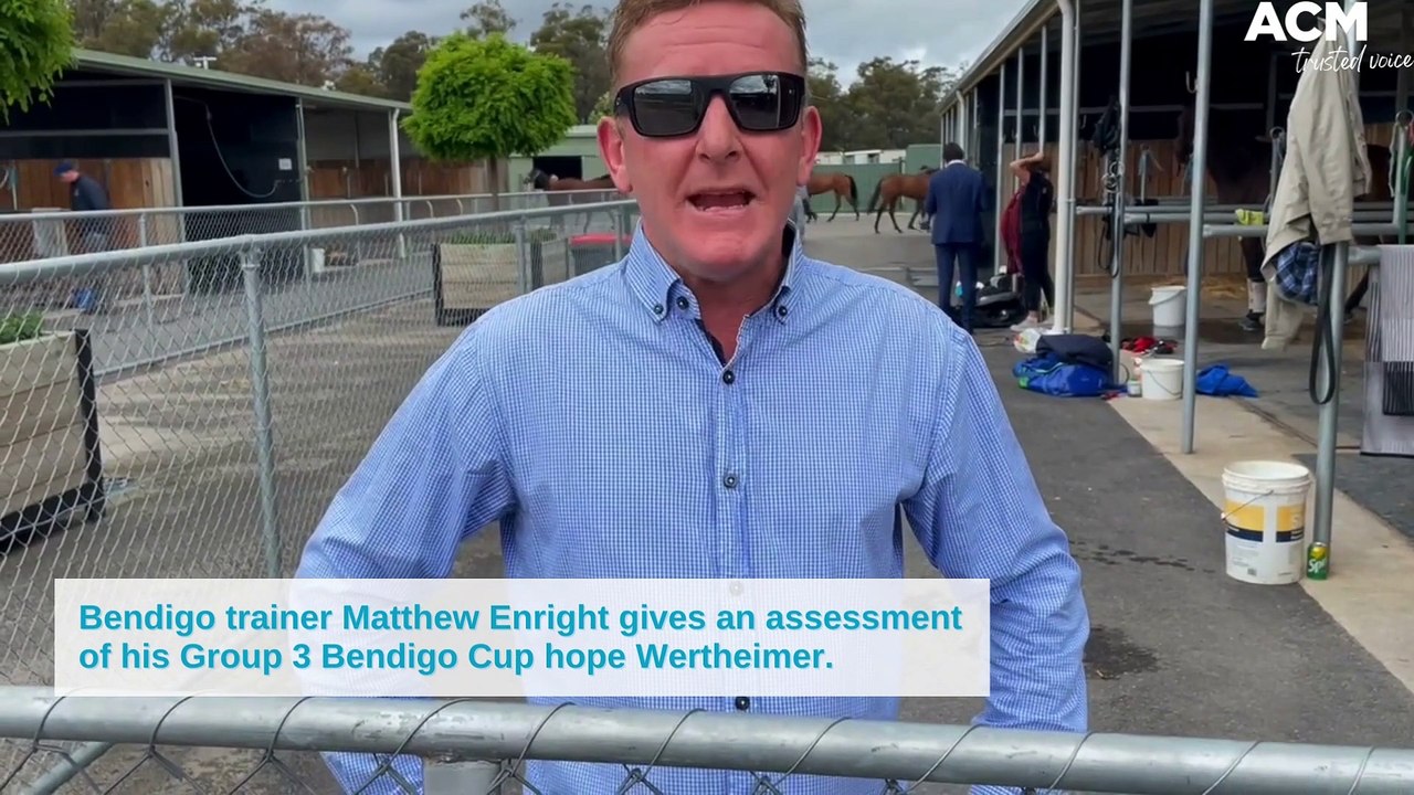 Bendigo trainer Matthew Enright gives an assessment of his Group 3 ...