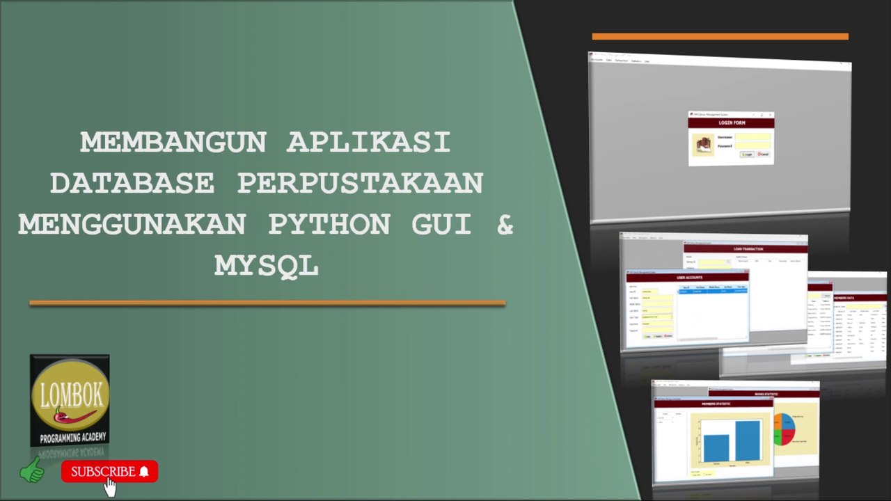 Membangun aplikasi database perpustakaan menggunakan Python GUI & MySQL - Video Dailymotion