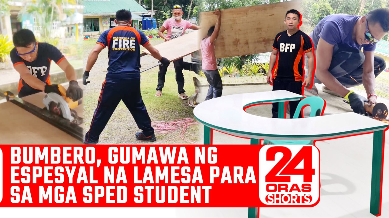 Bumbero, gumawa ng espesyal na lamesa para sa mga SPED student | 24 ...