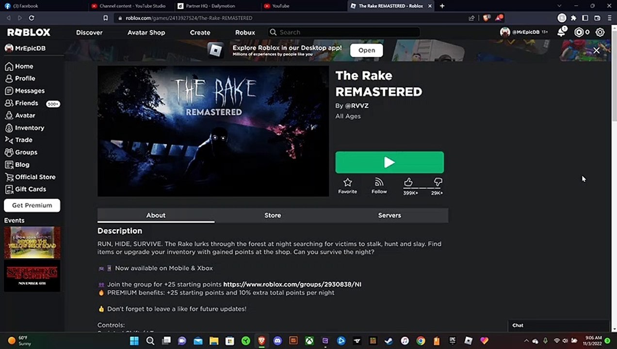 The Rake Remastered | ROBLOX - video Dailymotion