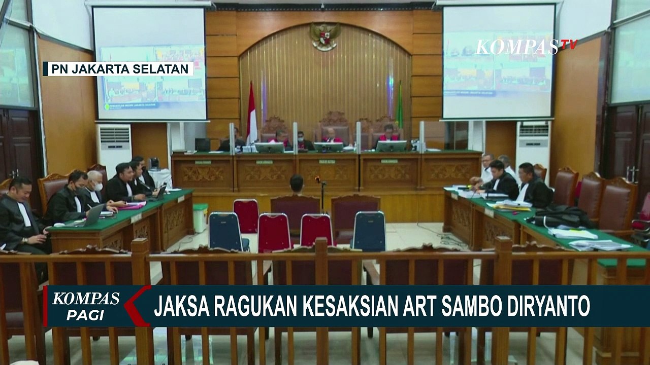 Alasan Jaksa Minta Hakim Tetapkan Diryanto, ART Sambo jadi Tersangka - Video Dailymotion