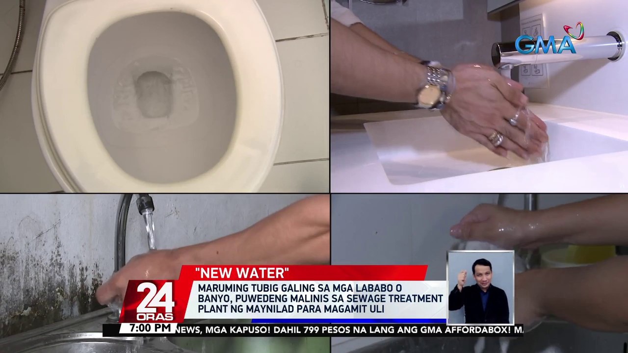 Maruming tubig galing sa mga lababo o banyo, puwedeng malinis sa sewage ...