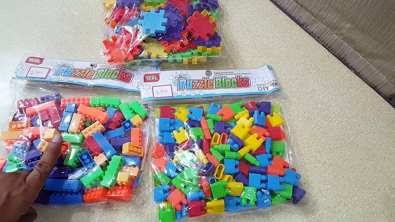 Unboxing and review of 3 different building blocks bag for kids gift ...