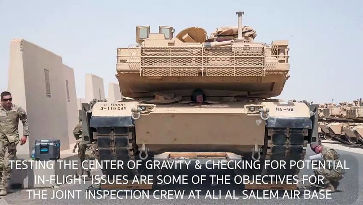Weighing the M1 Abrams Tank before takeoff. - video Dailymotion
