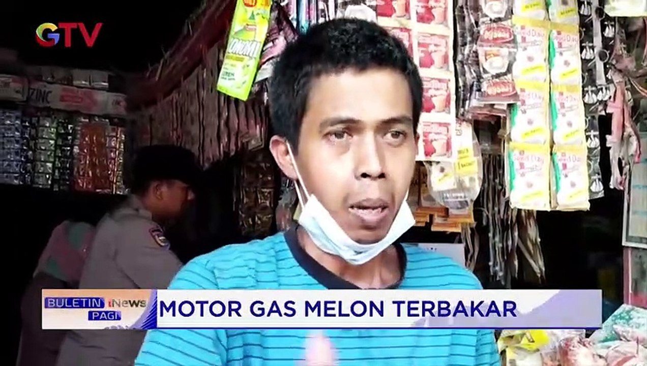 Motor Pembawa Gas LPG Terbakar Api Turut Menyambar Toko Sembako ...