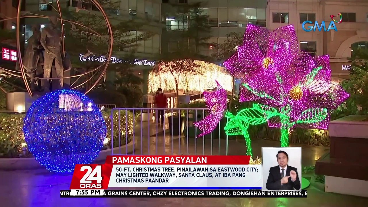 50-ft christmas tree, pinailawan sa Eastwood City; may lighted walkway ...