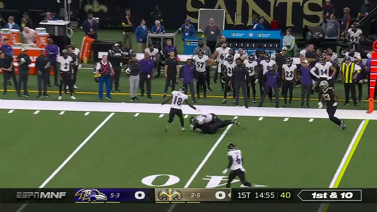 Baltimore Ravens vs. New Orleans Saints 2022 Week 9 Highlights - video ...