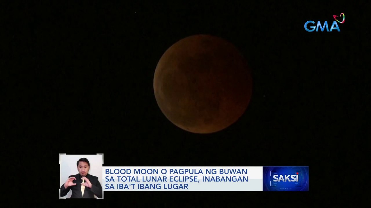 Blood moon o pagpula ng buwan sa total lunar eclipse, inabangan sa iba ...