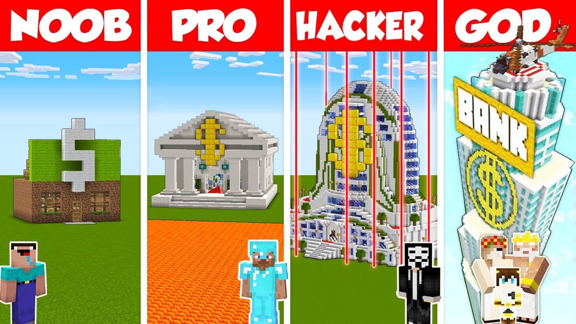 Minecraft NOOB vs PRO- MODERN SECRET BASE BUILD CHALLENGE Minecraft NOOB vs PRO- MODERN SECRET BASE BUILD CHALLENGE