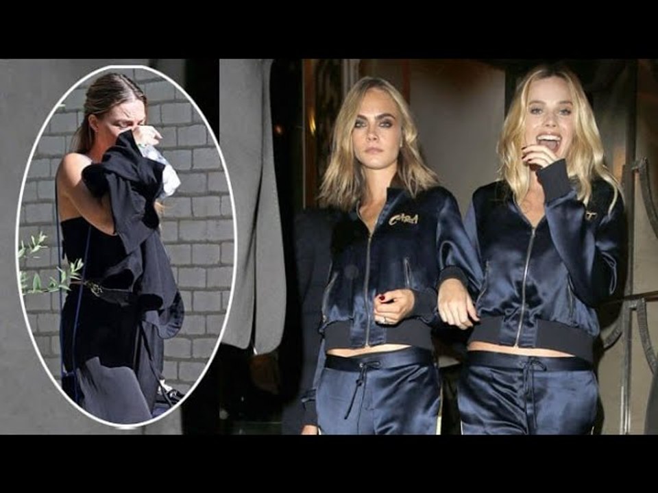 Margot Robbie sets record straight about crying outside Cara Delevingne ...