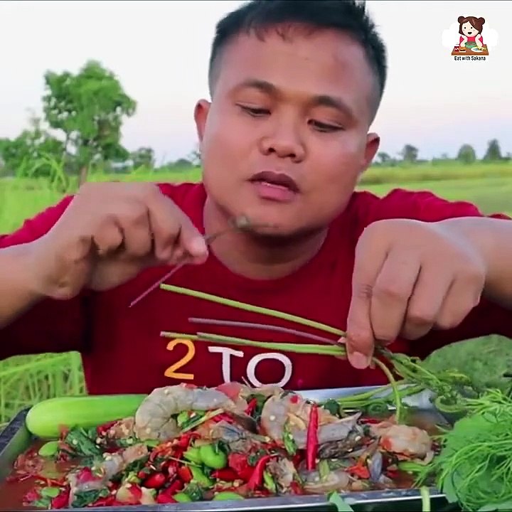 Thailand Mukbang Eating Spicy Seafood Compilation - Eat with Sakana ...