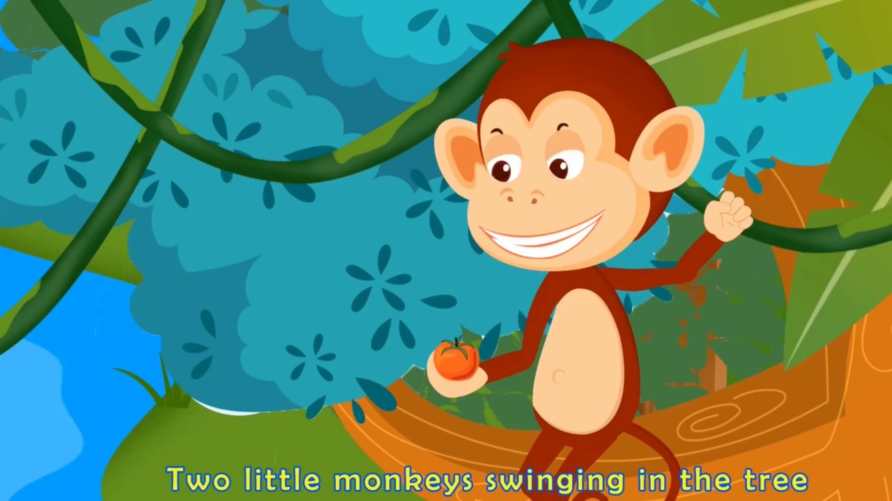 Five little Monkeys Swinging On A Tree - Nursery Rhyme - Kids Song ...