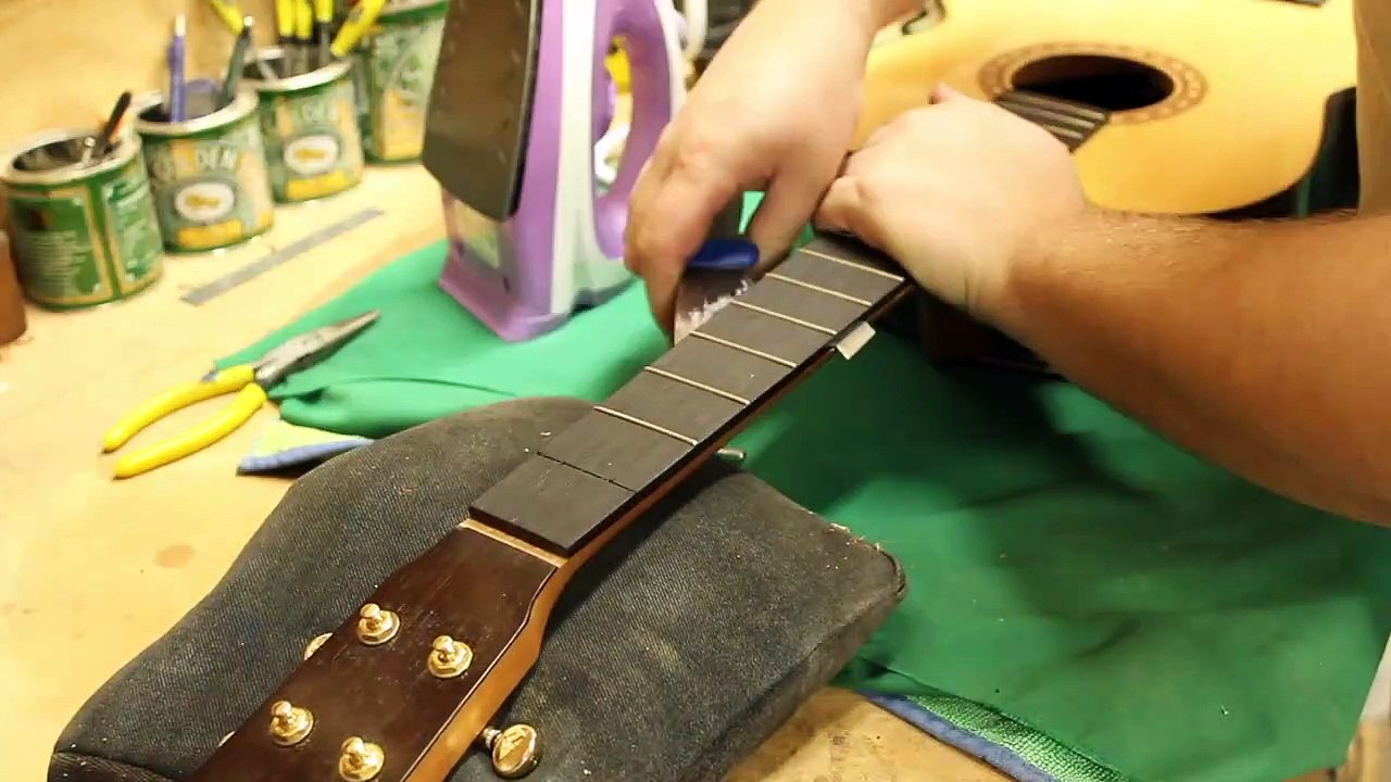 Repairing a Seriously Broken Acoustic Guitar-Cracked back, Neck Reset ...
