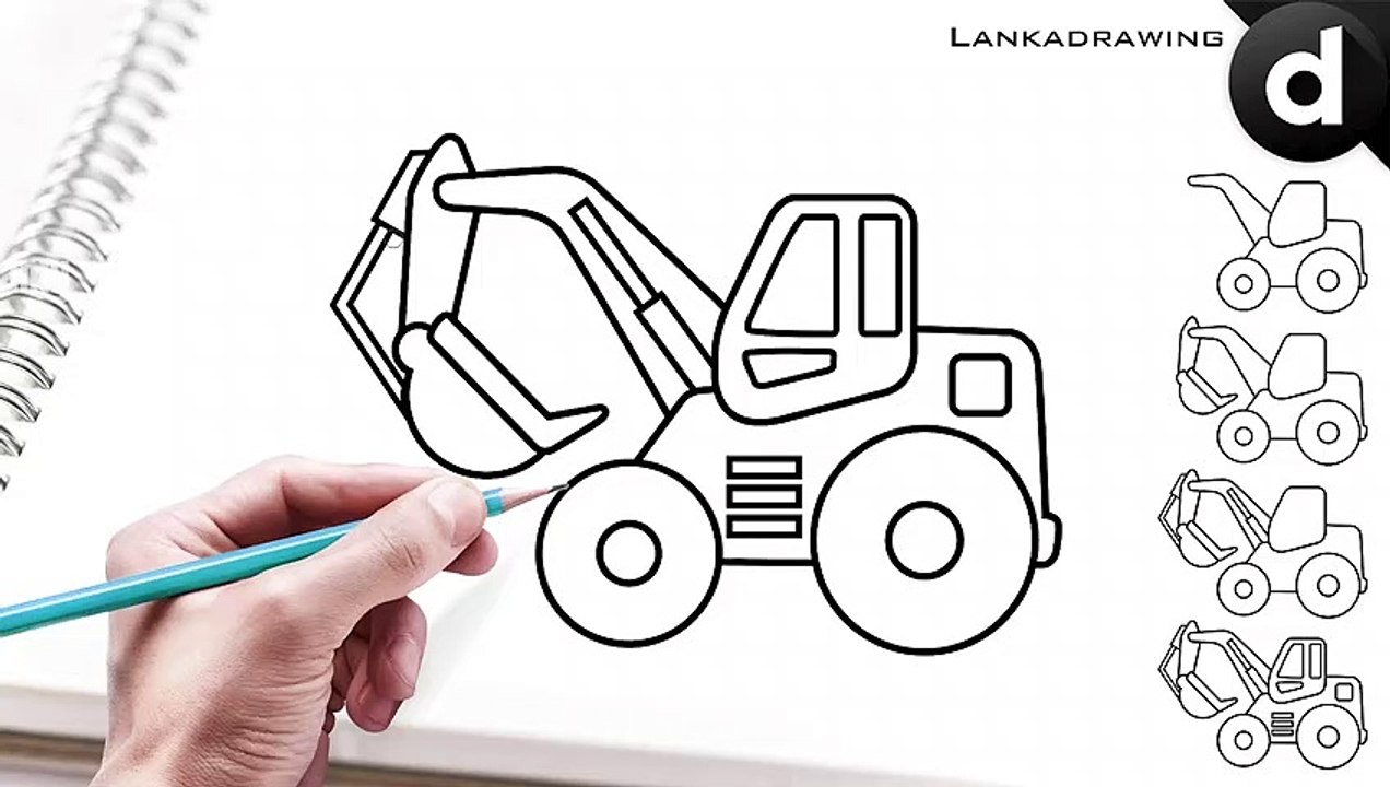 how to draw a dumb excavator excavator easy and simple - video Dailymotion