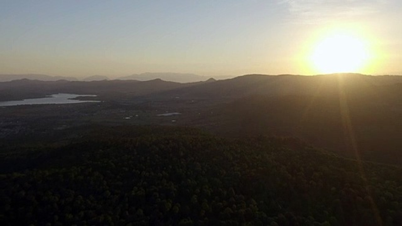Senja - hari - mixkit-aerial-shot-of-a-large-forest-covering-the ...