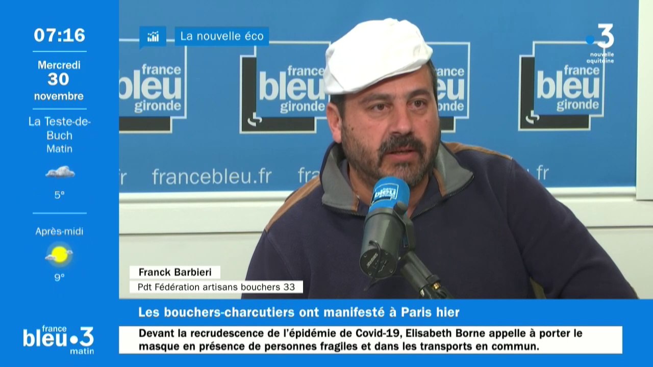 Franck Barbieri, représentant des bouchers de la Gironde - Vidéo ...