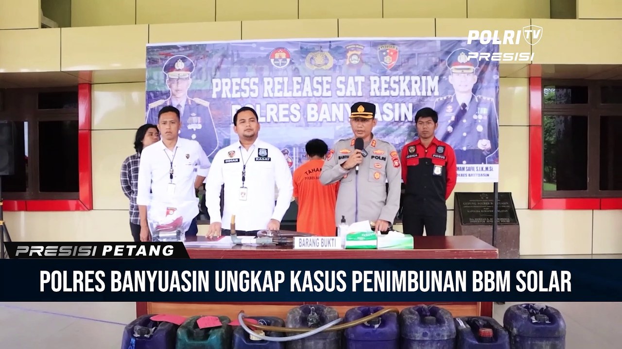 Satreskrim Polres Banyuasin Bekuk Pelaku Penimbunan BBM Bersubsidi Jenis Solar - Video Dailymotion